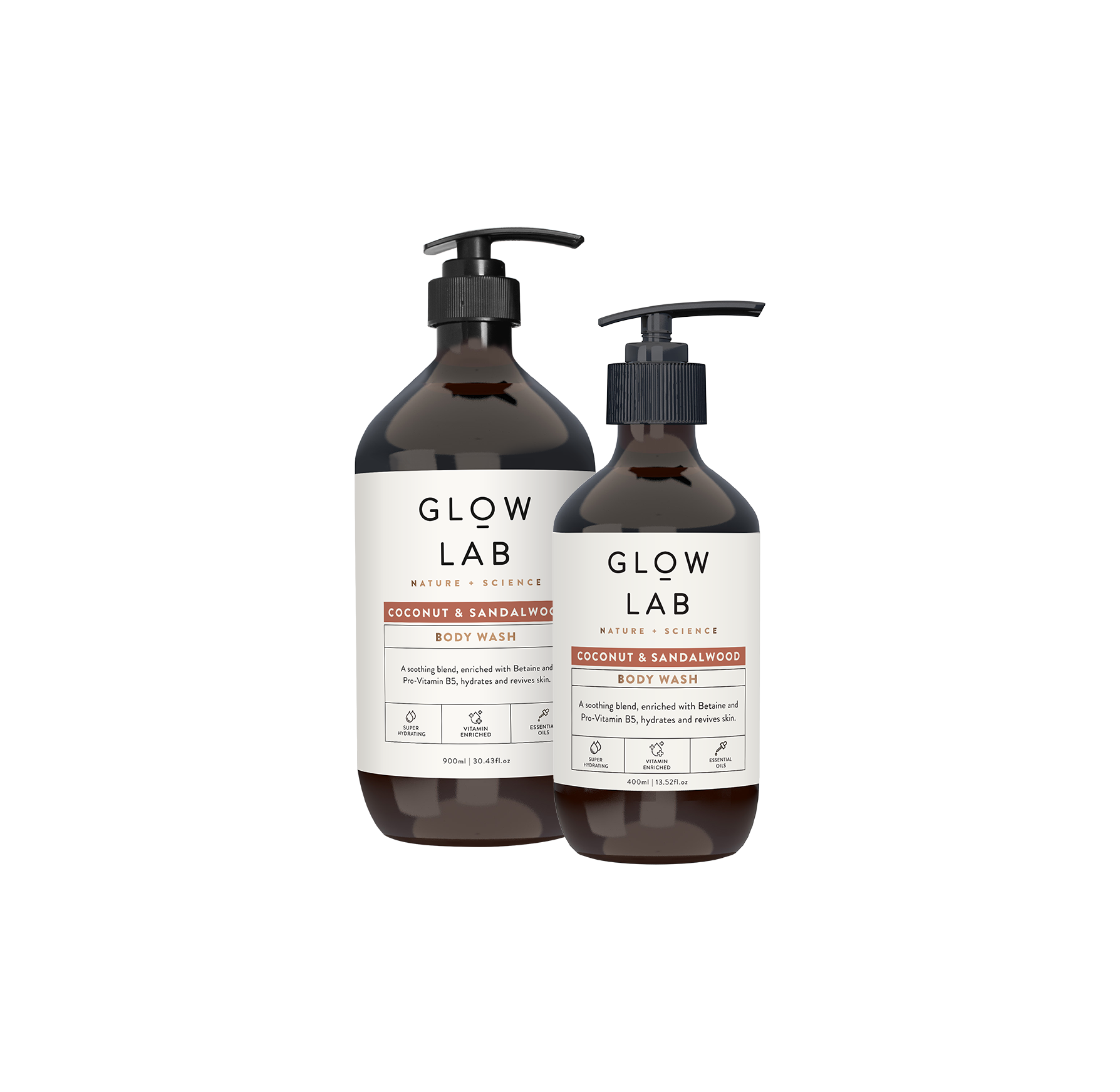 Coconut & Sandalwood Body Wash – Glow Lab