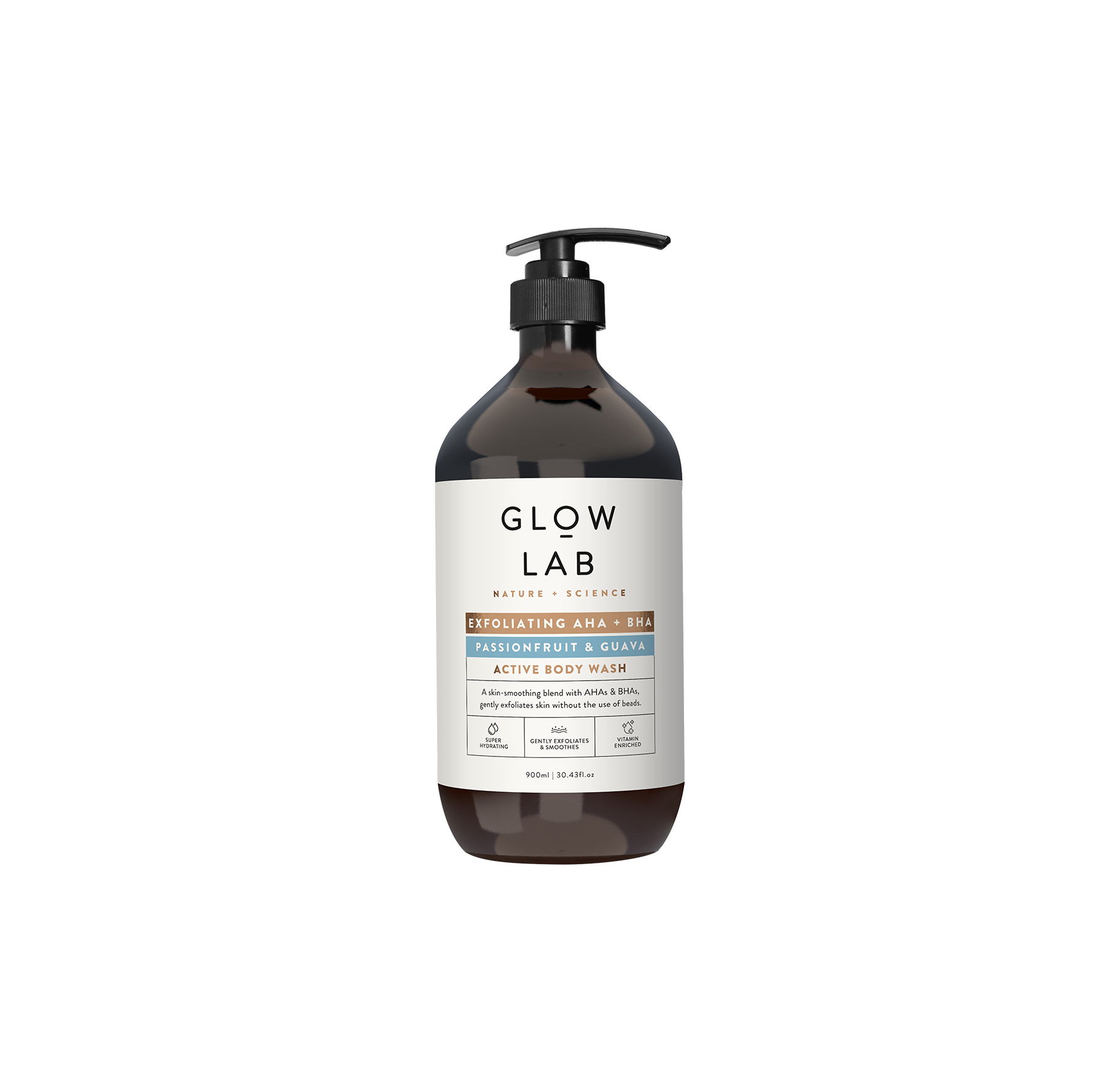 Exfoliating AHA + BHA Active Body Wash – Glow Lab